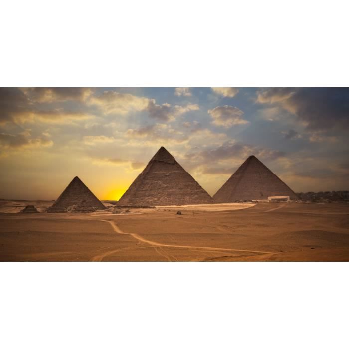 Poster poster pyramids of giza egypt sunset landscape wonder 31cm x ...