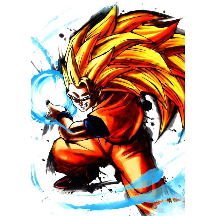 Poster poster son goku super saiyan mode 3 goku kameha dragon ball z ...