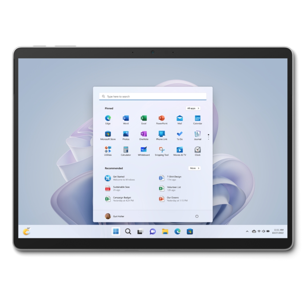 Microsoft surface pro 9 intel core i5 12th gen, 8gb ram, 256gb ssd, 13 ...