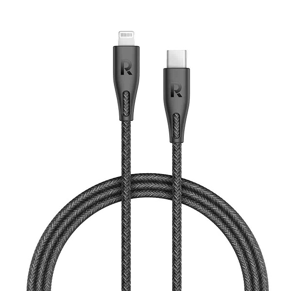Ravpower usb-c to lightning 2m nylon cable - black price in Saudi ...