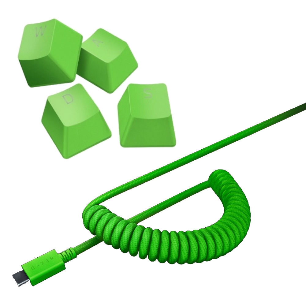 Razer pbt keycap + coiled cable upgrade set - green price in Kuwait | X ...