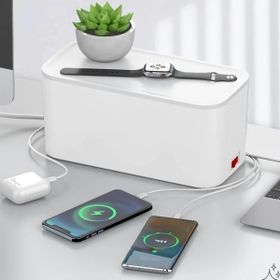 Blupebble Power Box Cable Management BP-CMBOX5P-WH| Xcite