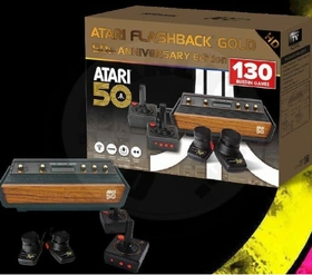 Two authentic-looking wired joysticks are included for one or two-player action on this ...