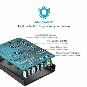 Anker 60W 6-Port USB Quick Charge 3.0 Charging Hub - Black Price in ...