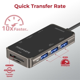 Promate Ultra-Compact USB-C Hub | Xcite KSA
