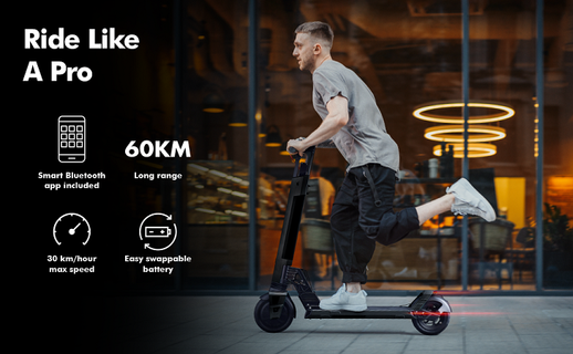 Switch E-Scooter ES100 Pro - Black in Kuwait | Buy Online | xcite.com